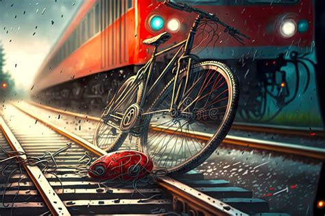 Safe Movement On Rails Of Train That Hit Bike At Speed Railroad