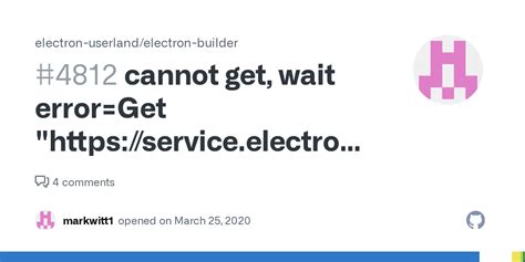 Cannot Get Wait Errorget Serviceelectronbuildfind Build