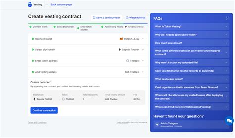 Creating Token Vesting Schedules A Full Tutorial
