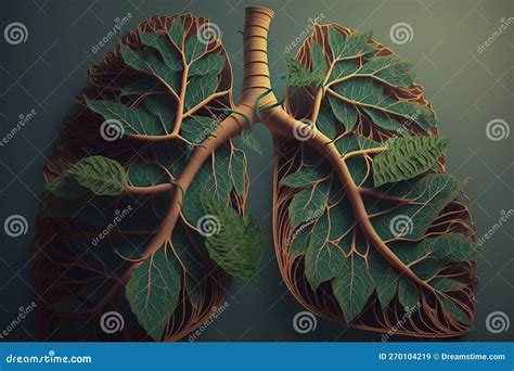 Lungs Are Made From Tree Leaves Concept Of Respiratory System And Lung
