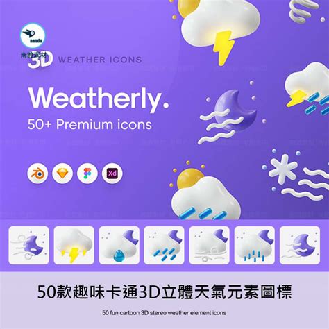 設計元素 趣味卡通3d立體天氣狀態預報icon擬物圖標ui網頁png免摳設計素材 蝦皮購物