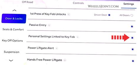 Personal Settings Linked To Key Fob In Jeep Grand Cherokee