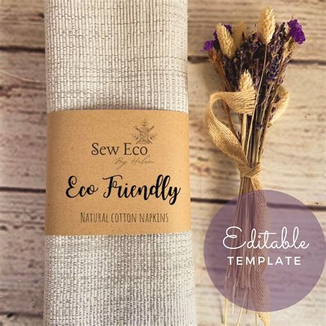 Product Packaging Wrap Template For Small Business Canva Belly Band