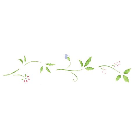 Traditional Floral Wall Stencil Border 072 By Designer Stencils