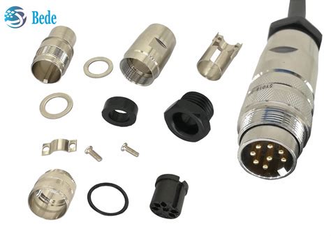 Aisg C485 Male End 8 Pins M16 Waterproof Connector Free Connector