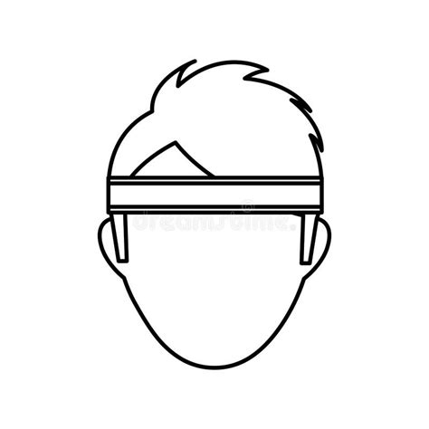Man With Sport Headband Stock Vector Illustration Of Icon 82156455
