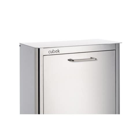 Selective Sorting Bin With 2 Tilt Out Compartments Stainless Steel