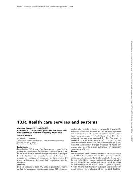 Pdf Assessment Of Breastfeeding Related Healthcare And Their