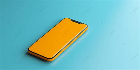 An Orange Phone With A Black Screen And Back Background Mobile Phone
