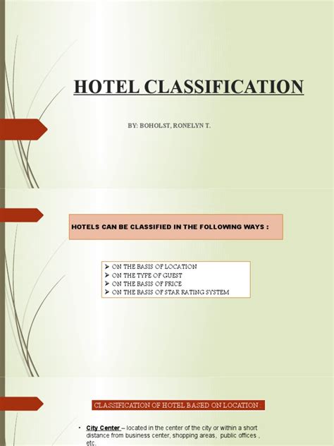 Hotel Location Classification At Joe Sears Blog