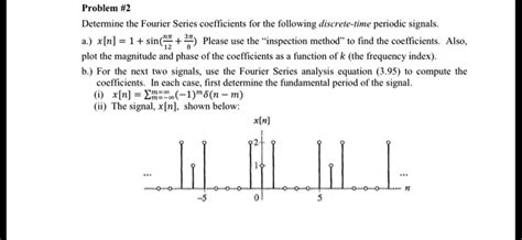 Solved Determine The Fourier Series Coefficients For The Following