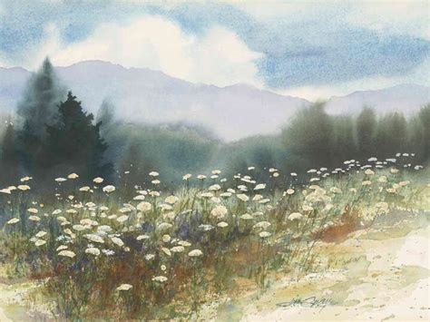 Summer Fields Jim Gray Watercolor Landscape Landscape Paintings