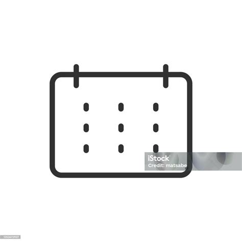 달력입니다 선형 아이콘입니다 편집 가능한 스트로크가 있는 선 검은색에 대한 스톡 벡터 아트 및 기타 이미지 검은색 계획 날씬한 Istock