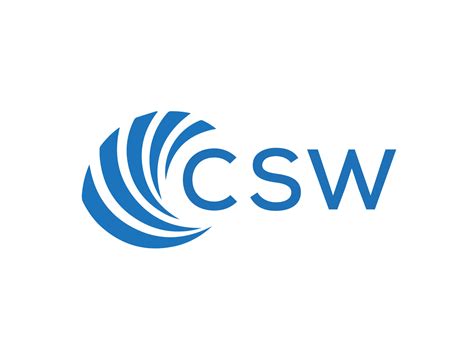 Csw Letter Logo Design On White Background Csw Creative Circle Letter
