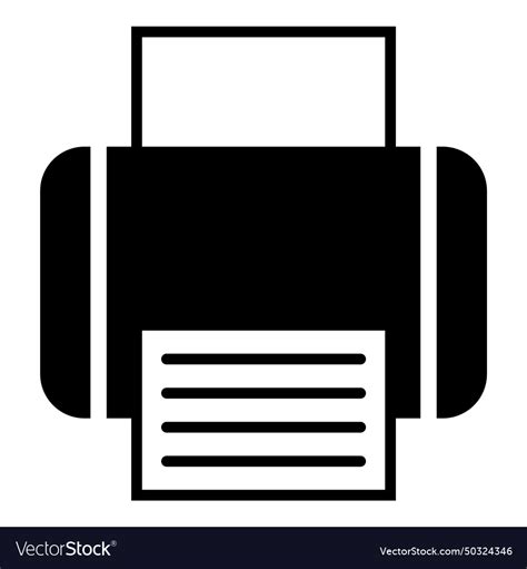 Printer Flat Icon Isolated On White Background Vector Image