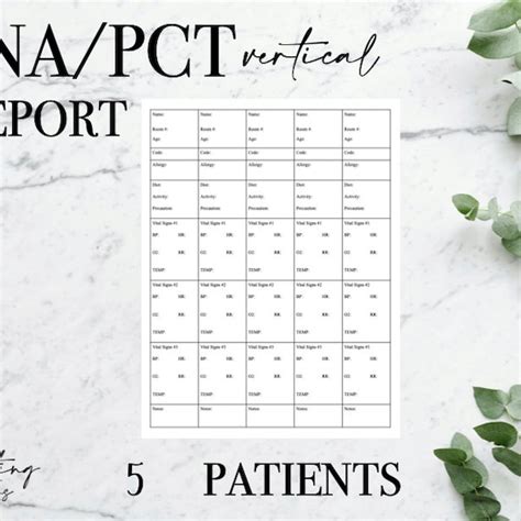 Cna Shower Report Etsy