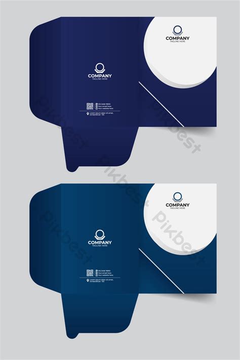 Modern Corporate File Folder Template With Digital Elements Minimal Stationery Items Ai Free