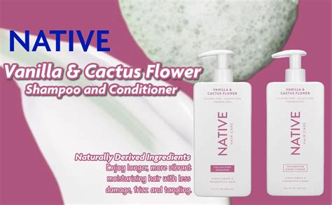Native Vanilla And Cactus Flower Shampoo And Conditioner