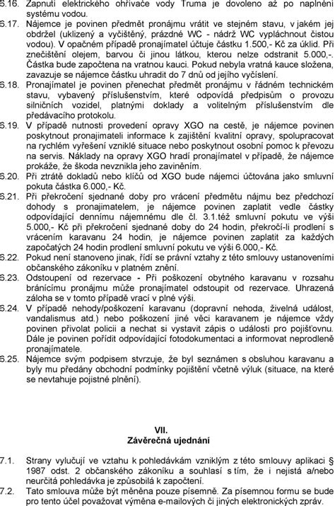 Smlouva O Pron Jmu Obytn Ho Vozu Pdf Free Download