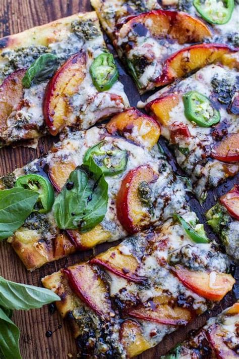 Toasted Walnut Pesto And Caramelized Nectarine Pizza Wspicy Balsamic