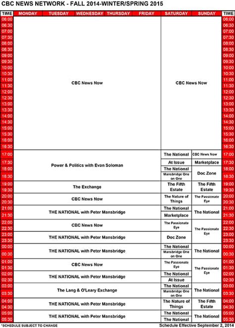 CBC Revenue Group Schedules
