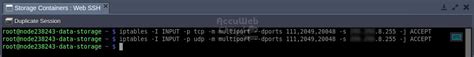 configure external nfs server on accuweb cloud dashboard