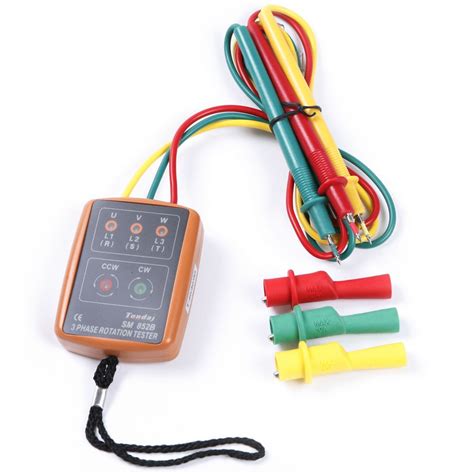 3 Phase Sequence Rotation Testing Tester Indicator Checker Tool Kit 60v~600v Ac Ebay