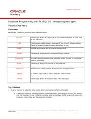 Plsql Practice Docx Academy Oracle Database Programming With