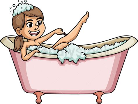 Woman Shaving Her Legs Cartoon Clipart Vector Friendlystock