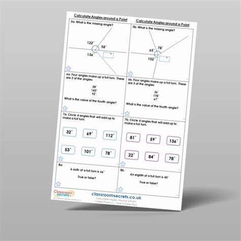 year 5 calculate angles around a point reasoning and problem solving 2