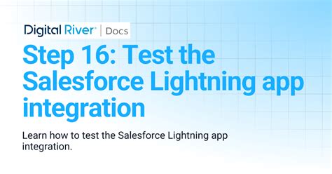 step 16 test the salesforce lightning app integration salesforce