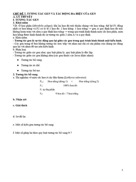 Tuong Tac Gen | PDF