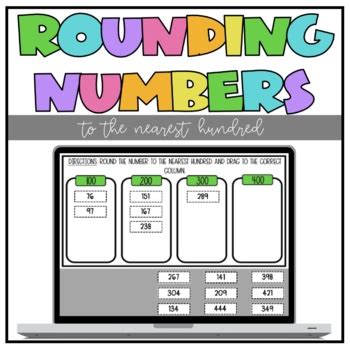 Rounding Numbers To The Nearest Hundred Distance Learning TPT