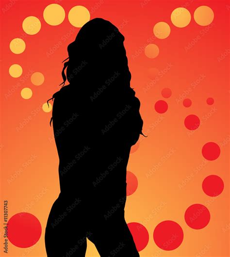 Sexy Woman Silhouette Stock Vector Adobe Stock
