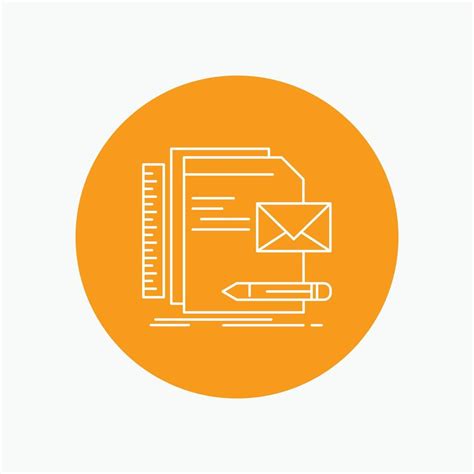 Brand Company Identity Letter Presentation White Line Icon In Circle Background Vector Icon