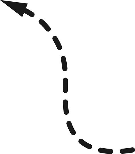 Hand Drawn Dotted Arrow Shape 21999573 Png