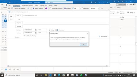 Issue With Microsoft Teams Unable To Schedule Meeting In Outlook