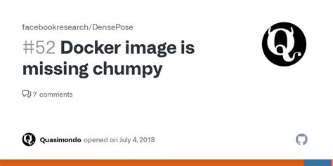 Docker Image Is Missing Chumpy · Issue 52 · Facebookresearchdensepose