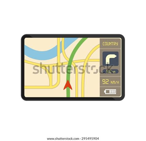 Mobile Gps Navigation Vector Flat Illustration Stock Vector Royalty Free Shutterstock