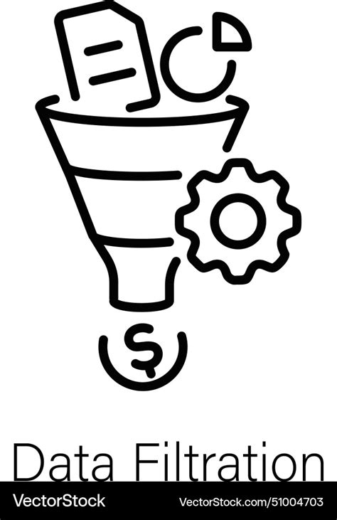 Data Filtration Royalty Free Vector Image Vectorstock