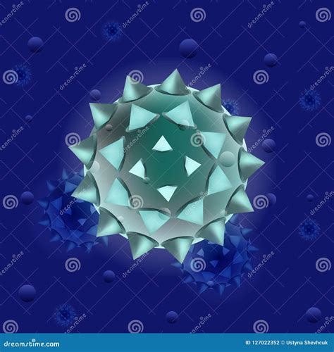 Vector Virus Or Bacteria Virus Or Bacteria Under Microscope Concept