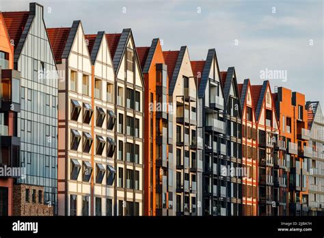 Modern Architecture In Old Style At Gdansk Poland Europe Riverside