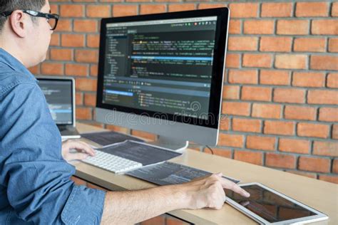 Young Professional Programmer Working At Developing Programming And