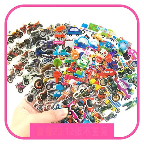 3d объемные Пузырьковые наклейки для автомобилей автобусов мультяшных