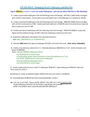 HW Managing Oracle Tablespace And Data File Pdf CSC HW Managing Oracle Tablespace