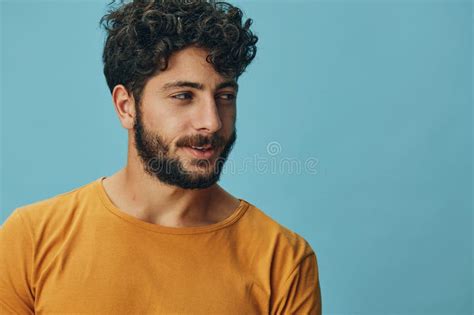 Portrait Expression Adult Guy Person Attractive Background Men Face Young Hair Stock Image