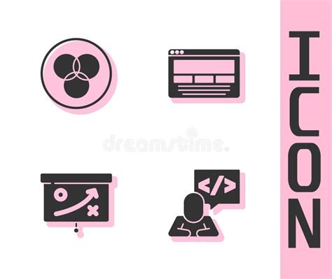 Set Front End Development RGB And CMYK Color Mixing Planning Strategy Concept And UI UX Design