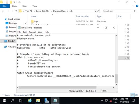 Cấu hình SSH Key Pair Authentication trên windows server Hotline