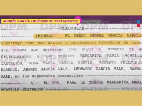 Filtran Testamento De Andrés García Y Hasta A Roberto Palazuelos Le