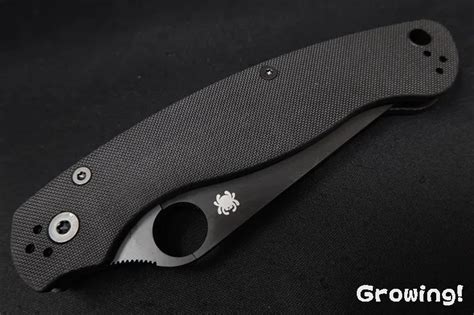 ナイフショップ グローイング！ Spyderco【スパイダルコ】 ミリタリー2 ブラック 【直刃・波刃】 【cpm S30v